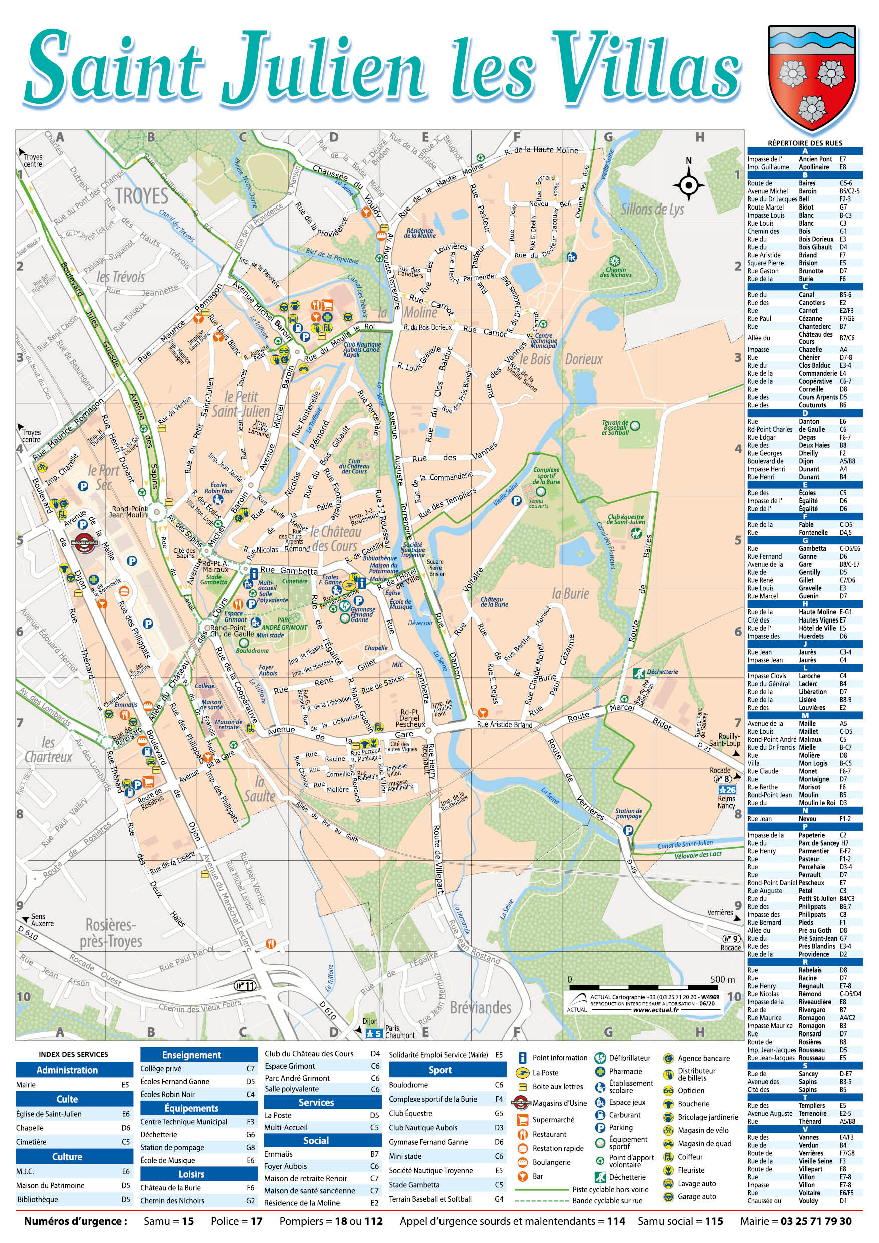 Plan de la ville | Saint-Julien-les-Villas
